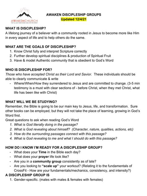 Discipleship Plan 12821 Pdf Disciple Christianity Jesus