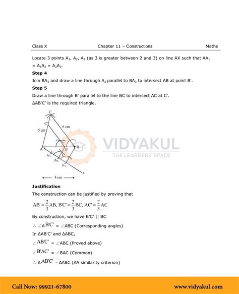 Class 10th Math Constructions Ncert Solution Cbse 2023