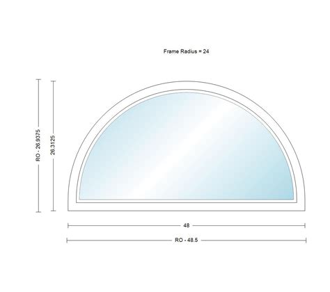 Andersen Windows 400 Series Specialty Half Circle Window Fixed Vinyl E