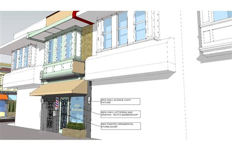 Barbershop Facade Renovation Jeffrey Brummer Architects