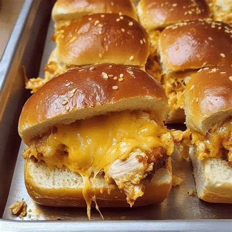 Extra Cheesy Chicken Sliders Recipe Yumm