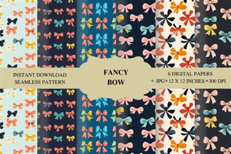 Fancy Bow Seamless Pattern 3 Graphic By Greendesign022 · Creative Fabrica