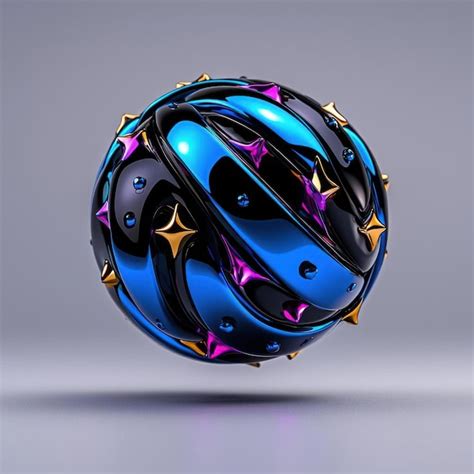 228 An Abstract Multilayered Polygonal Object With Reflective Surfaces