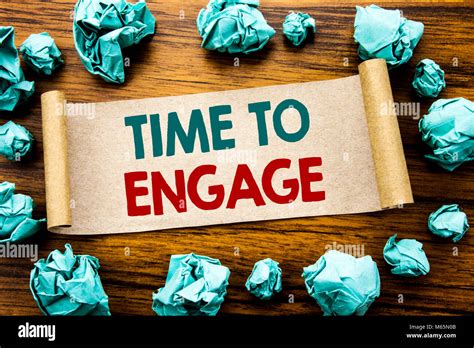 Word Writing Time To Engage Business Concept For Engagement