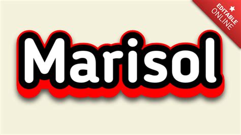 Marisol Red Black 3d Text Effect Generator