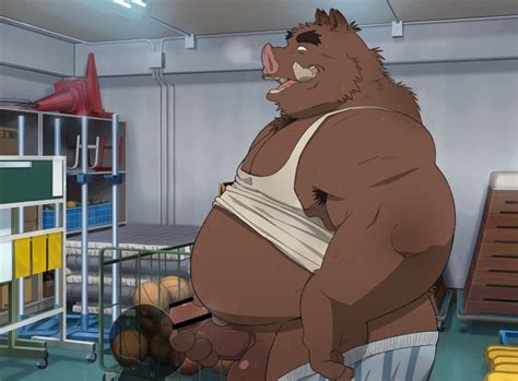 Rule 34 Balls Boar Boxers Clothing Clothing Colored Erection