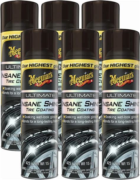 Meguiars G190315 Ultimate Insane Shine Tire Coating 15 Oz 6 Pack