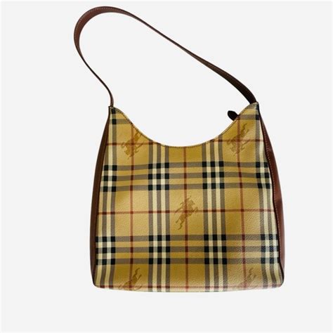 Burberry Bags Burberry Nova Check Shoulder Bag Pvc Leather Beige
