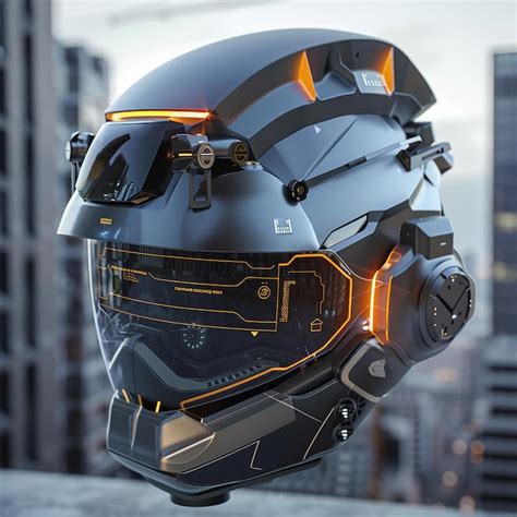 Ultramodern Hard Hat With Builtin Technology Premium Ai Generated Image