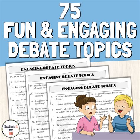 75 Debate Topics For High School Education Is Lit