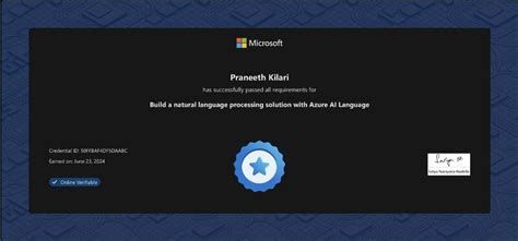 Praneeth Kilari On Linkedin Azureai Nlp Microsoftlearning Ai