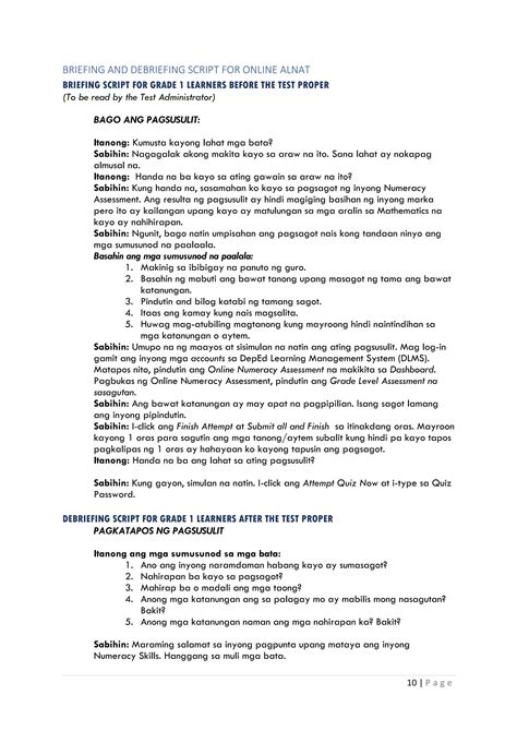 Albay Numeracy Assessment Tools Alnat Manualpdf