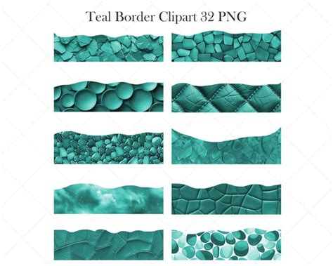 Teal Border Clipart By Pinkpearly Design Tpt