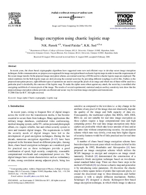 pdf double phase image encryption and decryption using logistic tent