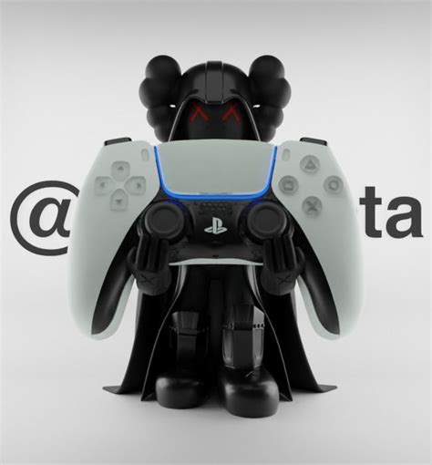 3d Model Kaws Darth Vader Controller Stand Play Station And Xbox