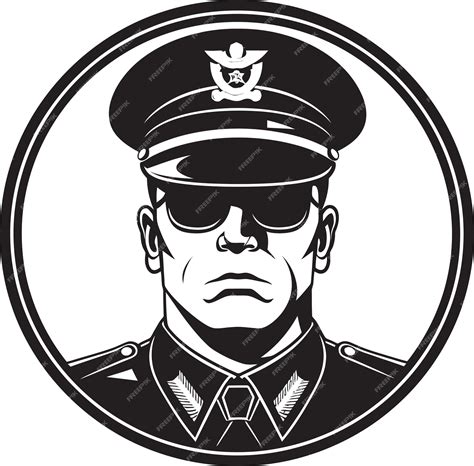 Premium Vector Serving And Protecting Police Officer Art In Vector Badge Of Honor Police