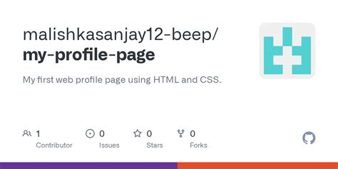 Github Malishkasanjay12 Beepmy Profile Page My First Web Profile