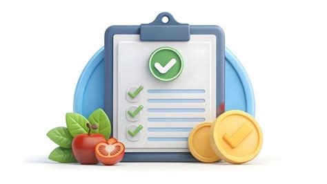 3d Flat Icon As Food Safety Audit With Certificate And Iso Badge