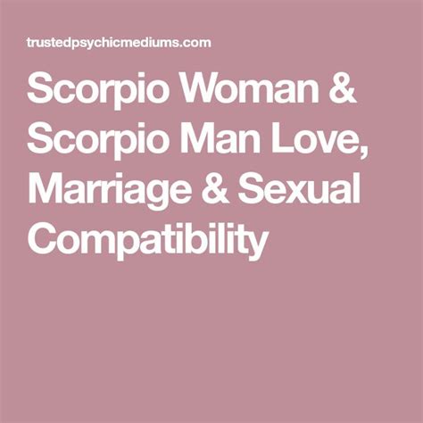 Scorpio Woman And Scorpio Man Love And Marriage Compatibility Scorpio Men