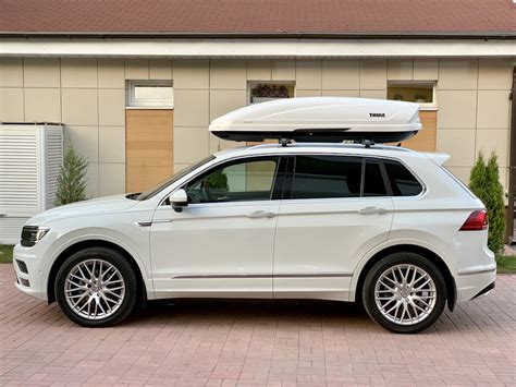 Багажные дуги и бокс на крышу — Volkswagen Tiguan (2G), 1,4 л, 2017 ...