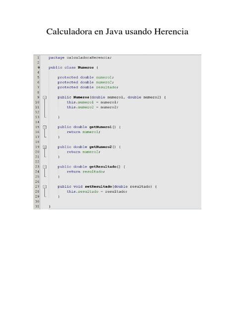 Calculadora En Java Usando Herencia Pdf