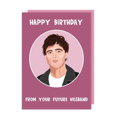 Jacob Elordi Birthday Card Funny Celebrity Illustration Etsy