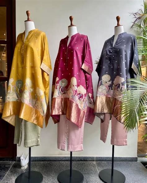 Elan On Instagram Festive And Fluid Silks With Kalamkari Prints From