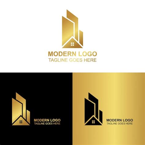 Logotipo De Construcción De Edificios Modernos Vector Premium
