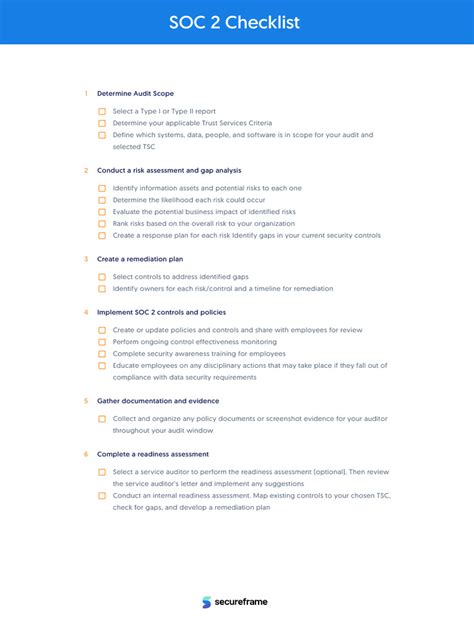 Soc 2 Compliance Checklist Secureframe Pdf
