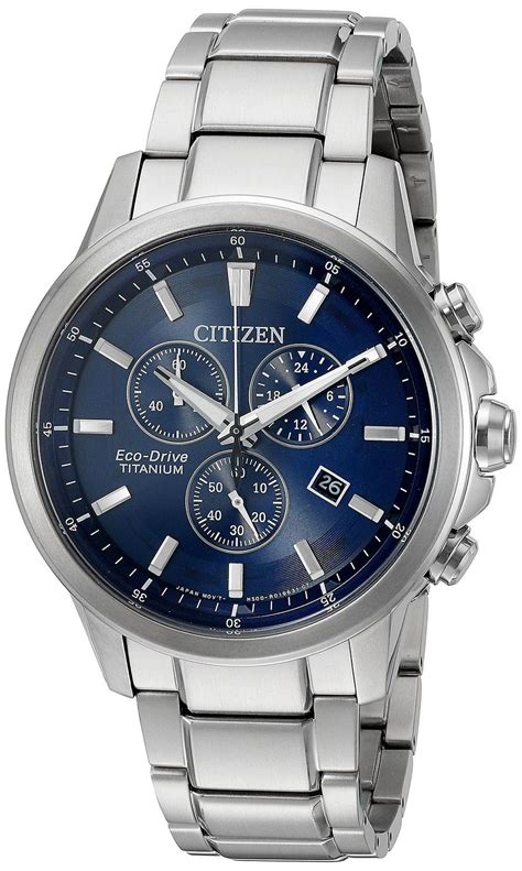 Citizen Eco Drive Mens Titanium Quartz Casual Watch Color Silver