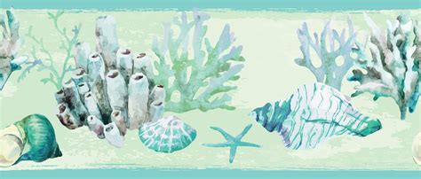 Seashell Wallpaper Border Wallpaper Border Shells In Frames Beach