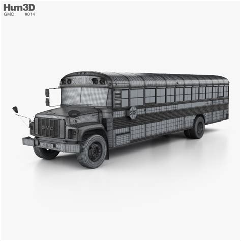 Gmc B Series School Bus 2000 3d Model Download Bus On