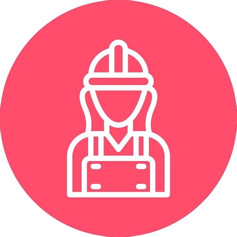 Premium Vector Vector Design Lady Worker Icon Style