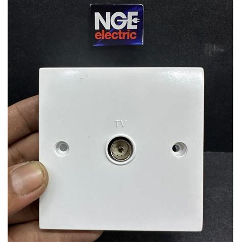 Clear Stock Ums Tv Socket Flush Tv881 1 Gang Tv Coaxial Socket