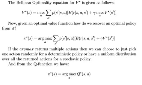 Policies Value Functions And The Bellman Equation Skanda Vaidyanath