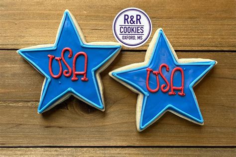 July 4th Themed Usa Stars R And R Cookies
