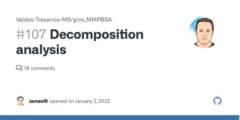 Decomposition Analysis · Issue 107 · Valdes Tresanco Msgmxmmpbsa · Github