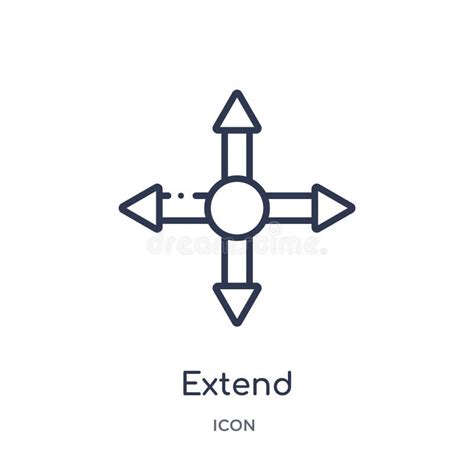 Extend Icon On White Isolate Eps10 Vector Stock Illustration