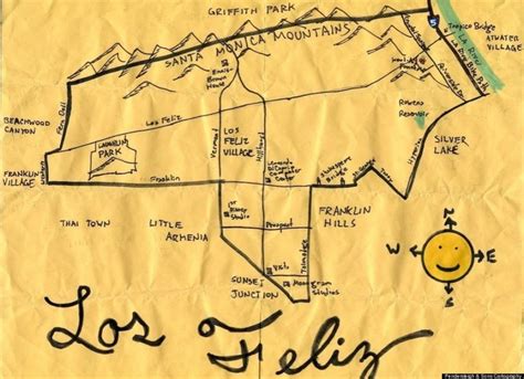 Photos Treasured Maps Of The Real La Los Feliz Los Angeles Map