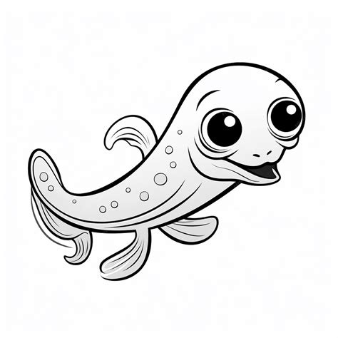 Premium Ai Image Gulper Eel Cute Drawing Cute Angel Cute Coloring