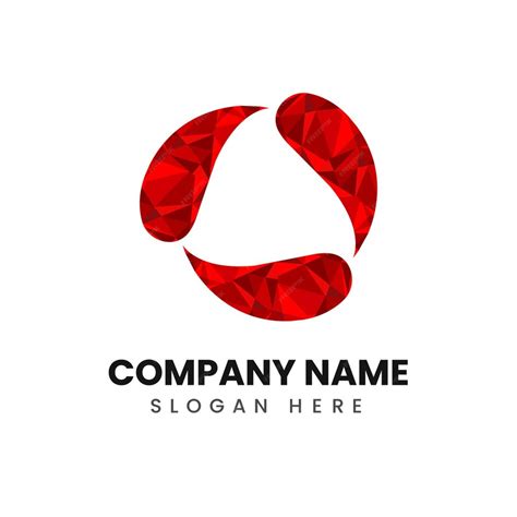 Premium Vector Red Gradient Abstract Shape Company Logo Vector