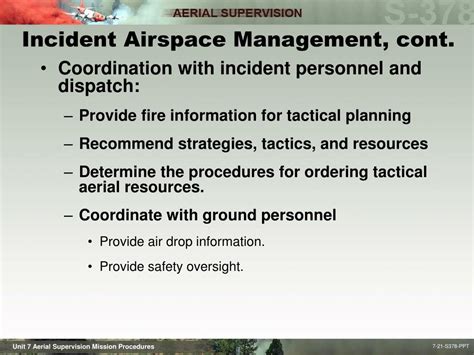 Ppt Unit 7 Aerial Supervision Mission Procedures Powerpoint