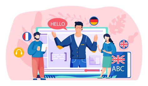 Best Premium Man Standing And Learning English Language With Big