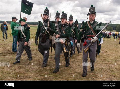 Light Infantry Of The Kings German Legion Marching To The Front At The