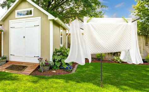 Outdoor Umbrella Drying Rack Rotary Retractable Clothes