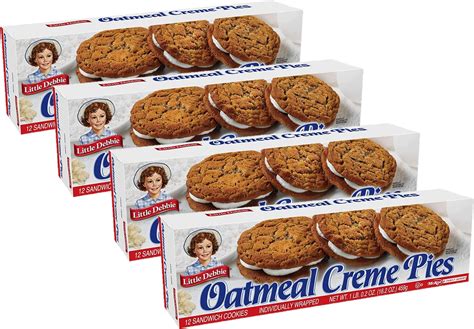 Little Debbie Oatmeal Crème Pies 12 Individually Wrapped