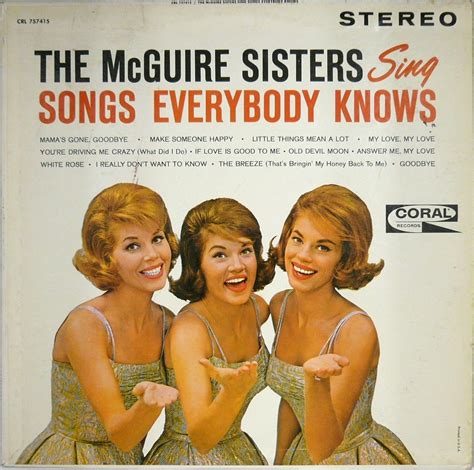 Mcguire Sisters Sing Songs Everybody Knows Sonota Records