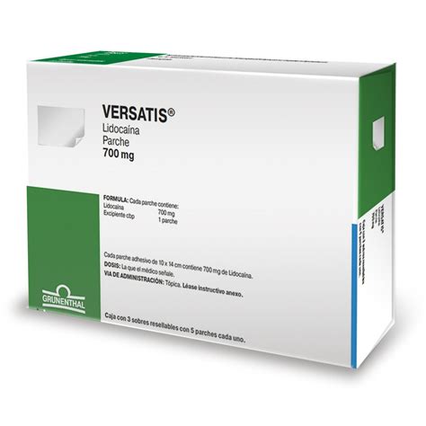 Versatis 700 Mg 5 Parches Farmacias Klyns
