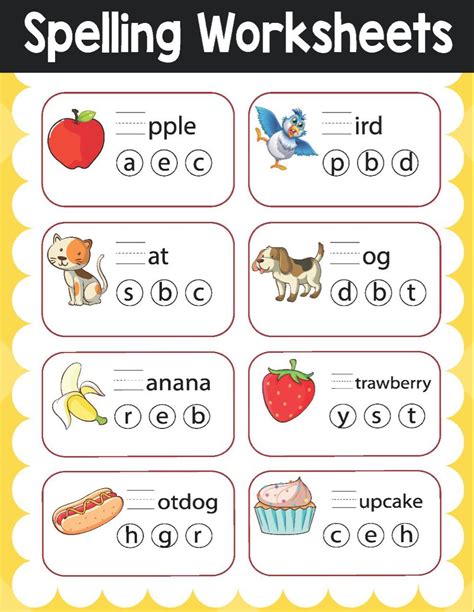 Spelling Worksheets For Preschool Spelling Worksheets Free Preschool