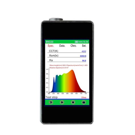 Bn320 Handheld Spectrometer Light Spectrum Meter High Precision Ccd